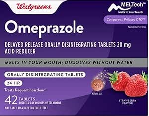 Amazon.com: Walgreens Omeprazole, Delayed Release, Tablets 20mg, Acid ...