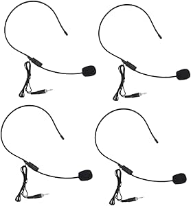Amazon.com: BESTonZON 4pcs Headset Microphone Mic System Overhead ...