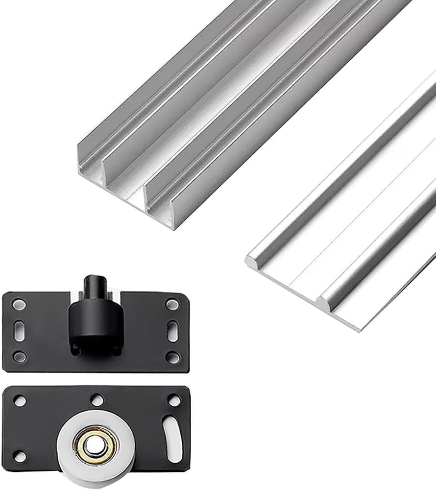 Sliding Pocket Door Track Kit - Double Track System for Wood Panels ...