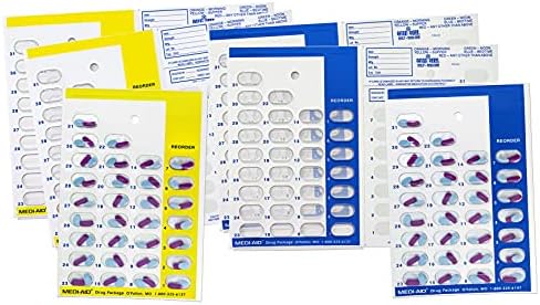 Amazon.com: 4 Time a Day Weekly Cold Seal Medication Blister Pack ...
