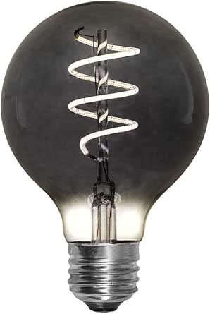 LED Smoke Glass 3500K Cool E26 Medium 110V-120V 400 Lumen (3" Globe ...