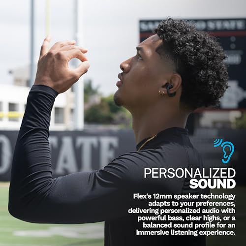 JLab Flex Open Earbuds, Black, Clip-on Cuff Design, Wireless Open-Ear ...