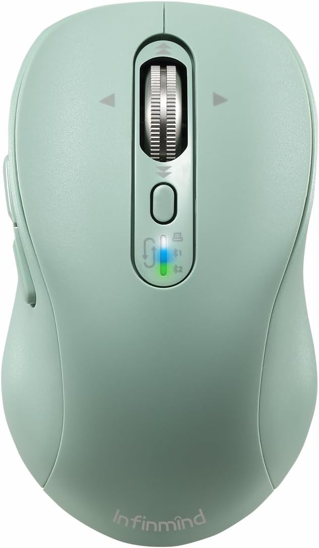 Amazon.com: INFINMIND Wireless Bluetooth Mouse with 4 Way Navigation ...