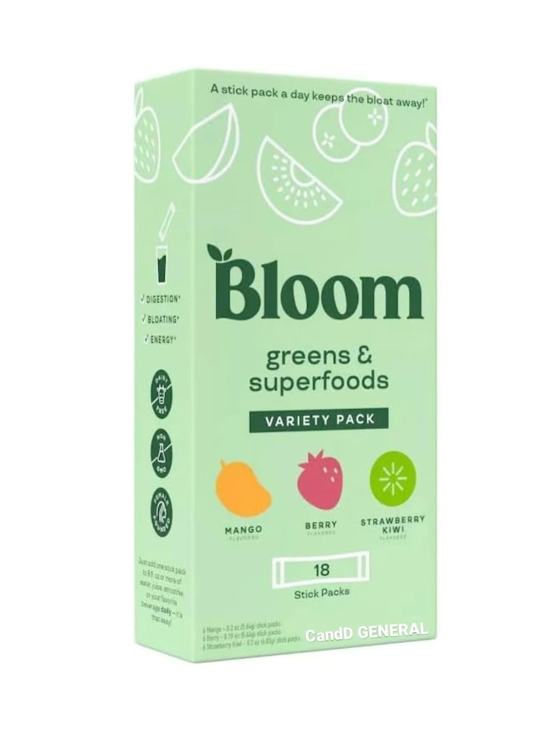 Buy Bloom Greens and Superfoods - Paquete variado (18 paquetes ...