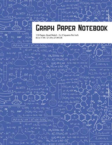 Graph Paper Notebook 110 Pages Quad Ruled 3 x 3 Squares Per Inch: 8.5 x ...