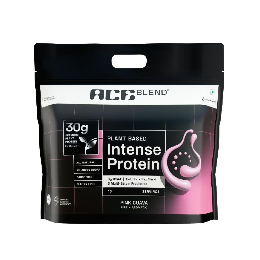 Ace Blend INTENSE 30G A-Grade Plant Protein Powder | 30 Servings | Pink ...