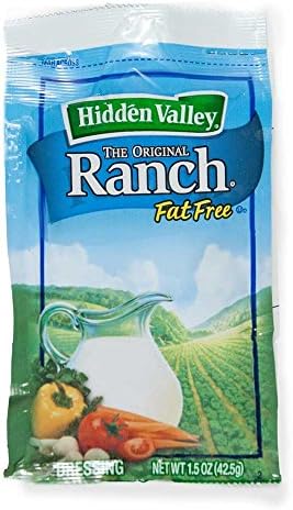 Amazon.com : Hidden Valley Fat Free Ranch Portion Pack Dressing - 84 ...