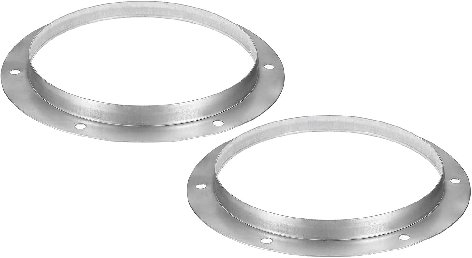 PATIKIL 8" Duct Connector Flange, 2 Pack Metal Straight Pipe Exhaust ...