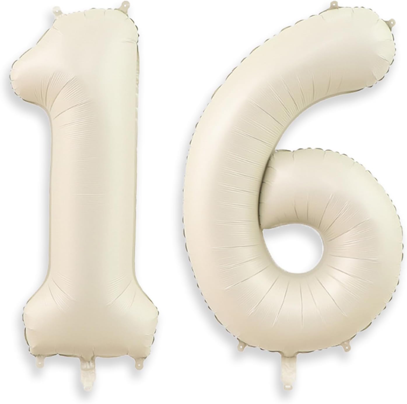 Amazon.com: 40 Inch Cream White Number 16 Balloon, Large 16 Balloon ...