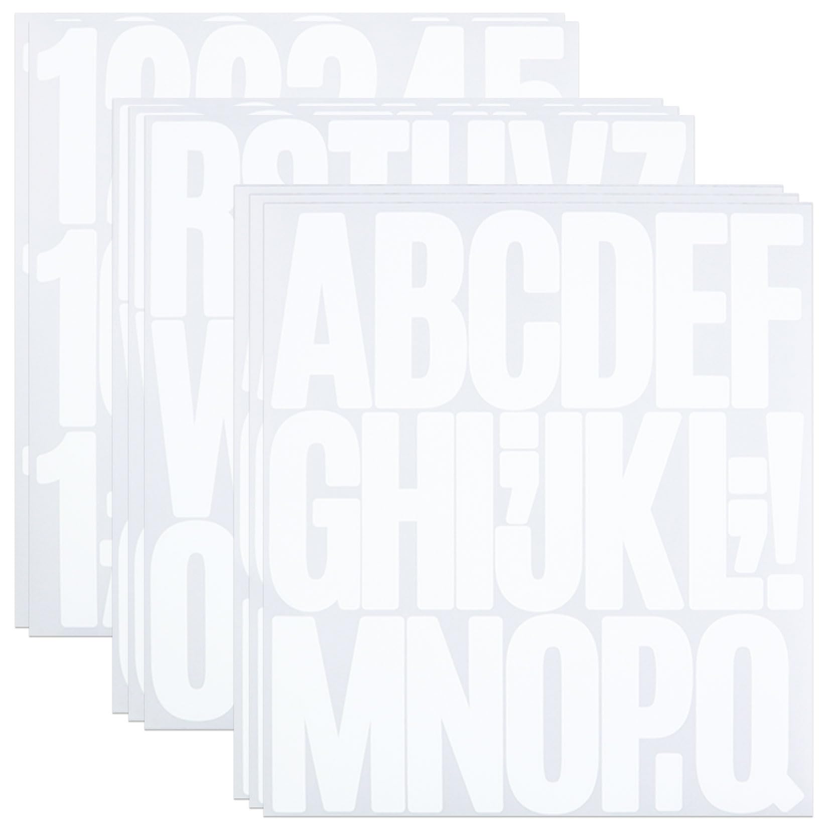 Amazon.com: 8 Sheets Letter Number Stickers, 3 Inch 174 Pieces Vinyl ...