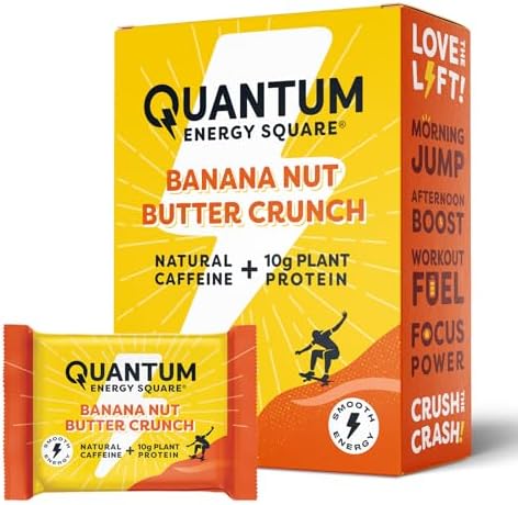 Amazon.com : Quantum Energy Square: Energy Bar with Caffeine & 10g ...