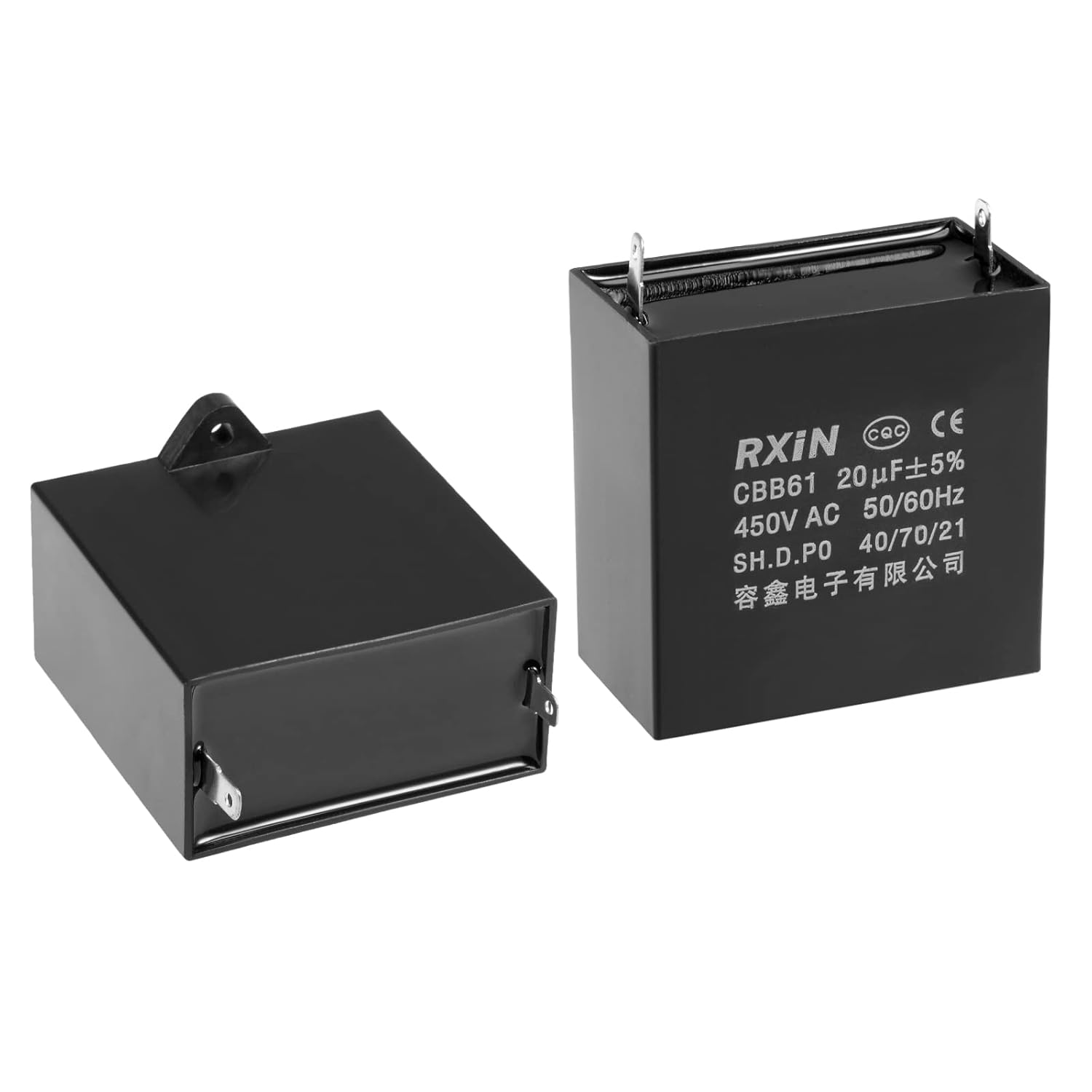 Amazon.com: YOKIVE 2 Pcs CBB61 Run Capacitor, 450V AC 20uF 50/60Hz 2 ...