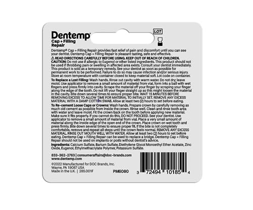Dentemp Maximum Strength Loose Cap and Lost Filling Repair - Dental ...