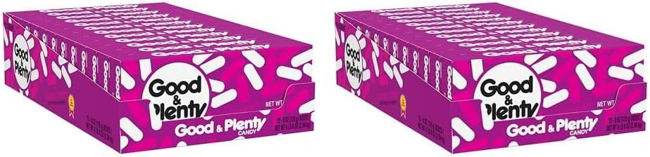 Amazon.com: GOOD & PLENTY Licorice Fat Free, Candy Boxes, 6 oz (12 ...