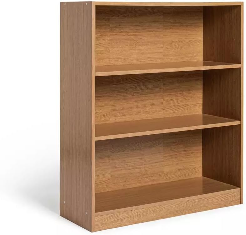 OTZ 3 Tier Oak bookcase Low bookshelf Storage Unit Display Unit Shelf ...