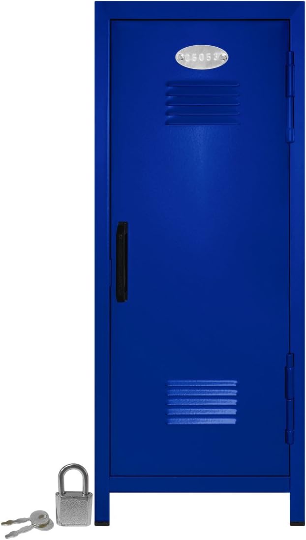 Amazon.com : Mini Locker with Lock and Key Blue -10.75" Tall x 4.125" x ...