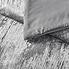 Amazon.com: Fredsure Crinkle Velvet Comforter Set, 3 Pieces Grey Queen ...