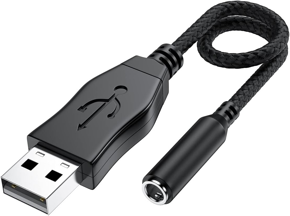 Coomoors Adaptateur USB vers Jack de USB 3,5 mm Mâle Auxiliaire Prise ...