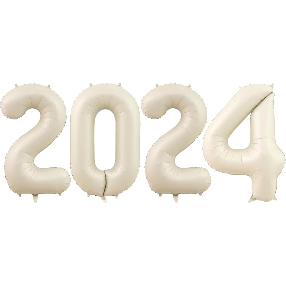 $2/mo - Finance Huge Cream White 2024 Balloons 40 Inch 2024 Large Matte ...