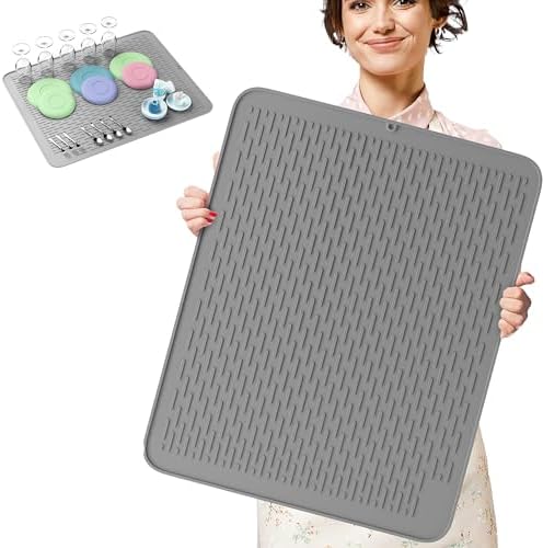 Amazon.com: Large 20"x15" Dish Drying Mat for kitchen Counter | Super ...