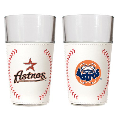 MLB Houston Astros Gameball Pint Glass Set (2-Piece), 16-Ounce : Amazon ...