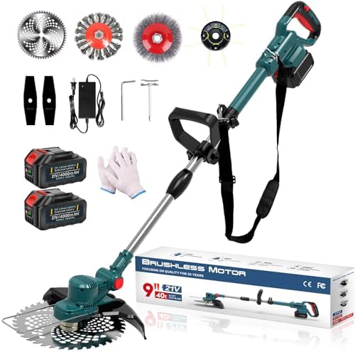 Amazon.com : Cordless Weed Eater Battery Powered with Power Display & 3 ...