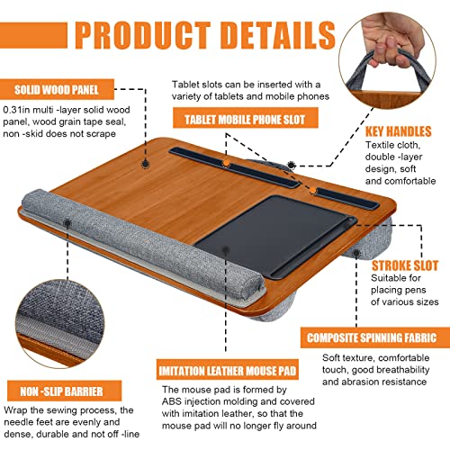 Snapklik.com : Lap Desk, Built In Mouse Pad, Wrist Pad, Multifunctional ...