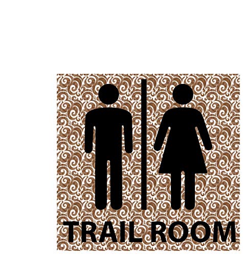 VVWV Mens and Women Trail Room Sign Sticker for Public Private Hospital ...