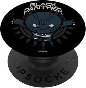 Amazon.com: Marvel Black Panther Small Cartoon PopSockets Standard ...