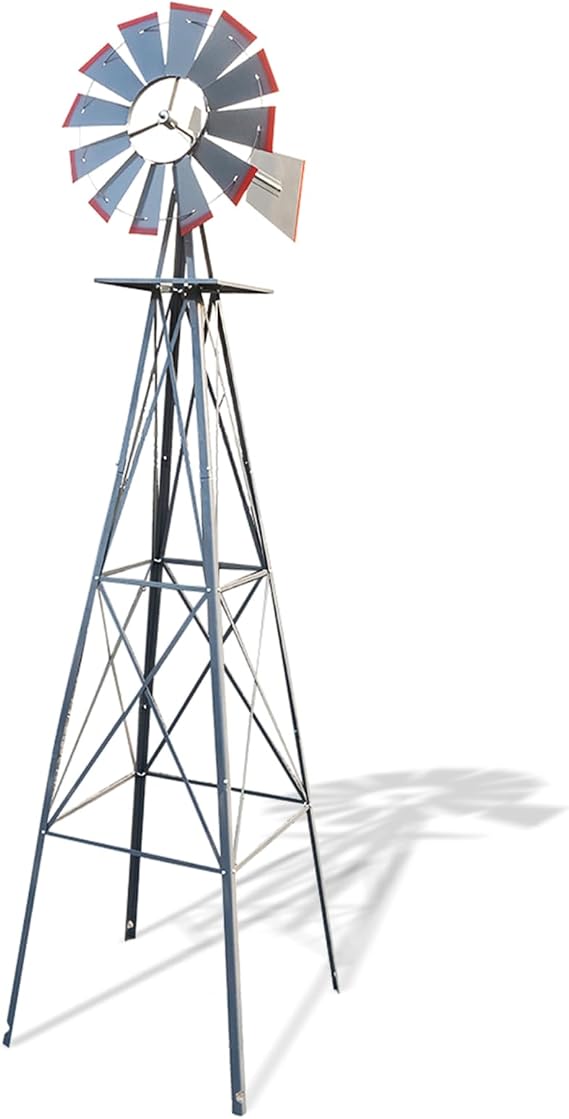 Amazon.com: Outvita 8FT Ornamental Windmill, Heavy Duty Durable Metal ...