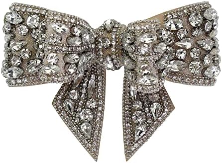 Amazon.com: DIY Craft Knot Bow Patches with Crystal Rhinestone Applique ...