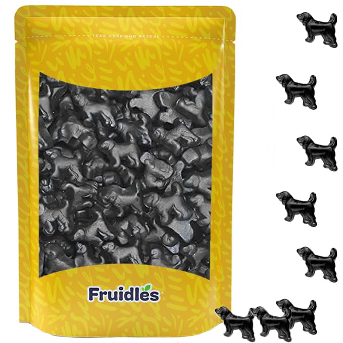Amazon.com : Fruidles Dutch Licorice Beagles, Black Gummy Candy, Party ...