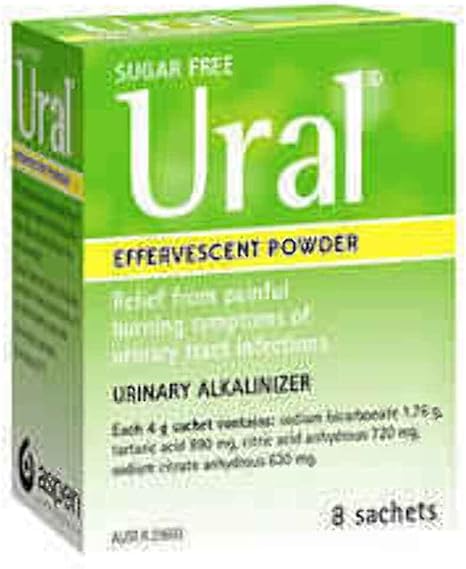 Polvo efervescente ural para aliviar los síntomas de ardor doloroso de ...