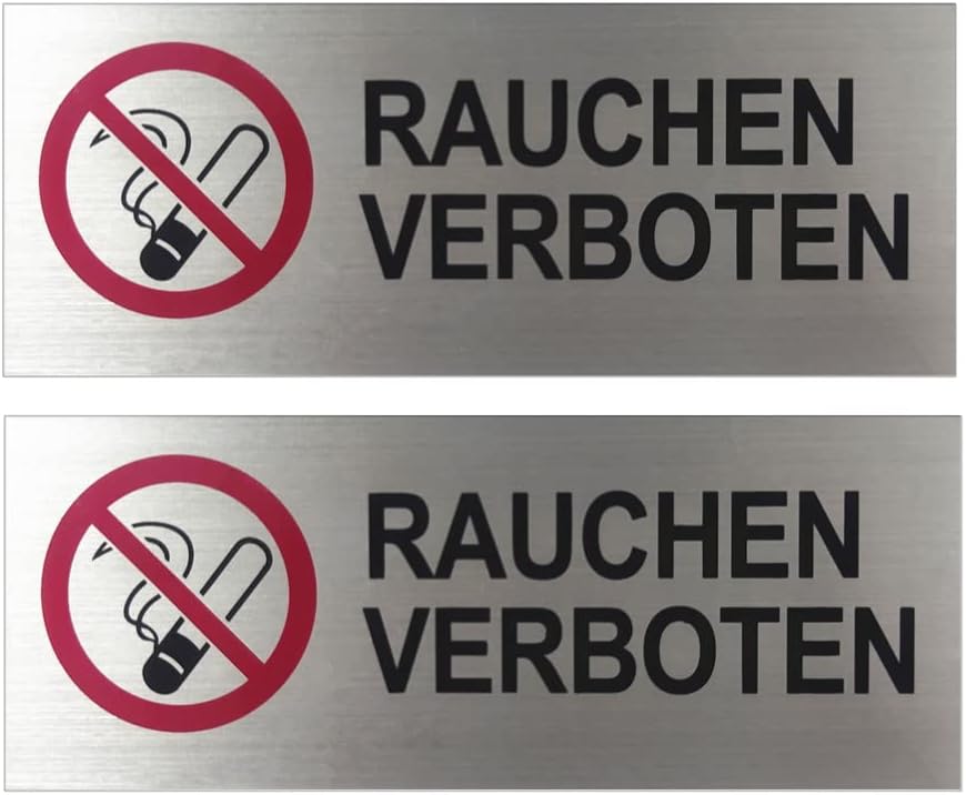 Facaii 2st Rauchen Verboten Schild 15 * 6cm Warnhinweis schilder aus ...