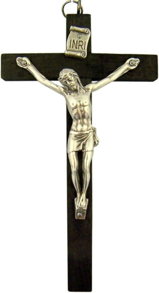 Amazon.com: Dark Oak Wood Nuns Pectoral INRI Cross Crucifix for Rosary ...