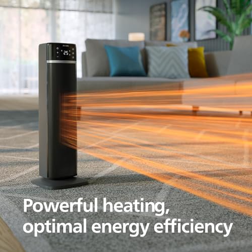 Philips 5000 Series Energy Efficient Connected Tower Fan Heater, 2000W ...