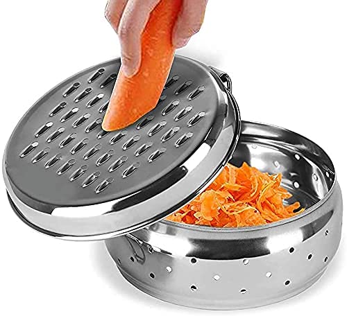 Buy 1 PS Stainless Steel Round Handy Grater Vegetable & Fruit Grater ...