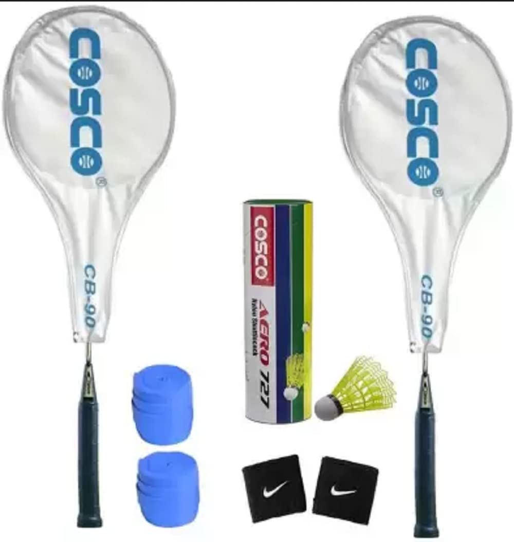Buy COSCO Combo of Badminton Racquet (CB-90 2 Racquet) (6 Shuttle) (2 ...