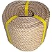 100% Natural Hemp Rope Twisted Strong Jute Rope 100 Feet 1/2 Inch 4 Ply ...
