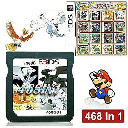 Amazon.com: 468 in 1 Game Cartridge, DS Game Pack Card Compilations ...