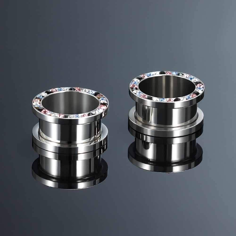 Gauges Size 8g To 5/8 Inch COOEAR Surgical Steel Ear Tunnels & Plugs ...
