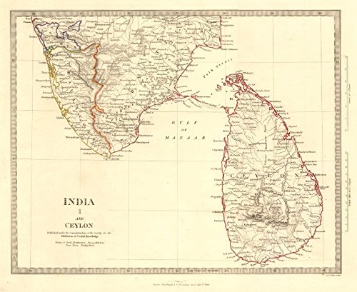 India I South And Ceylon Sri Lanka Carnatic Travancore Kochi ...