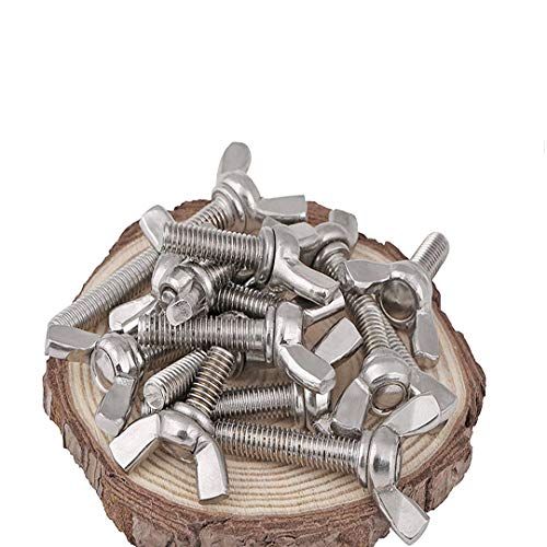 ANSIEDIO M10 Metric Wing Bolt, Stainless Steel Butterfly Thumb Screws ...