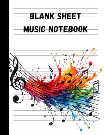 Blank Sheet Music Notebook : Music Manuscript Paper with 10 staves ...