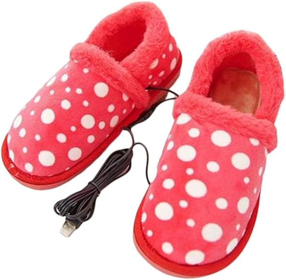 DYHQQ Pantuflas eléctricas con calefacción USB - Calzado de Invierno ...