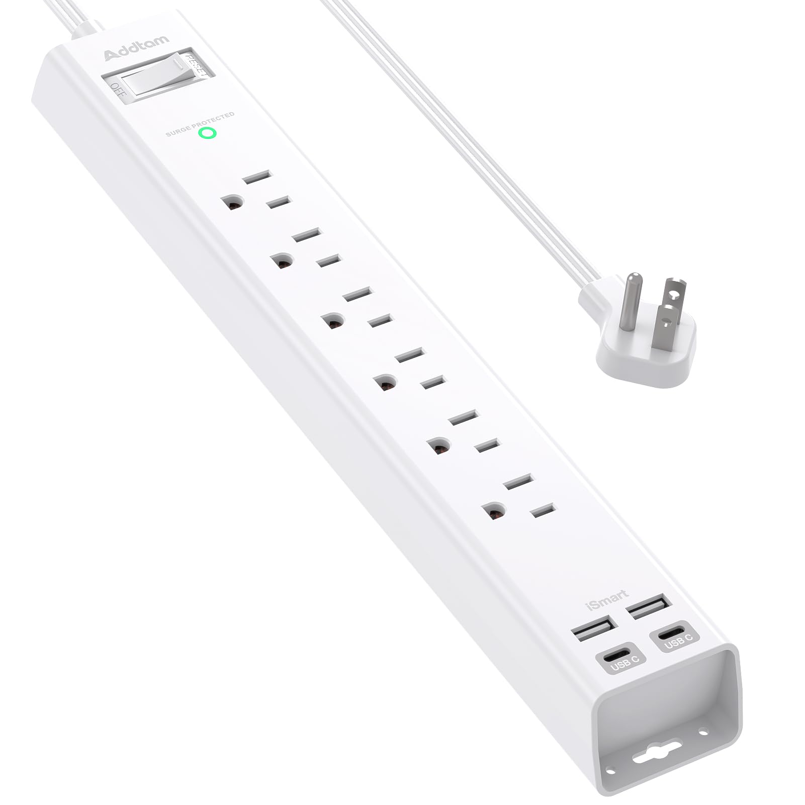 Snapklik.com : Power Strip Surge Protector - Addtam Extension Cord