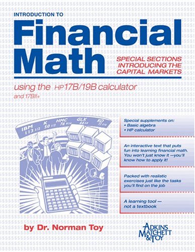 Introduction to Financial Math using the HP 17B/19B calculator: Toy ...