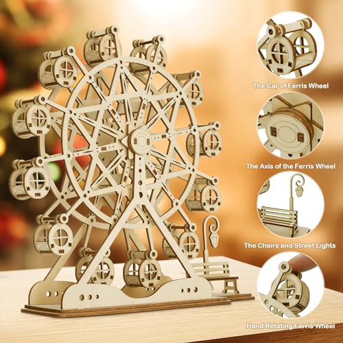 Snapklik.com : Puzzomix 3D Wooden Puzzles, Ferris Wheel Model Kits For ...