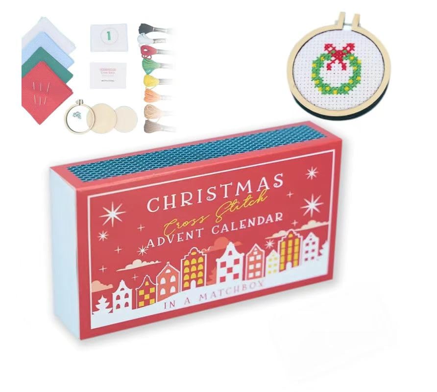 Amazon.com: Christmas Cross Stitch Advent Calendar, Christmas Countdown ...