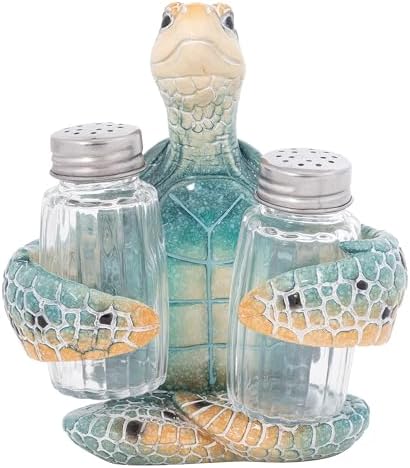 Amazon.com: Nautical Sea Turtle Salt and Pepper Shakers - Coastal ...